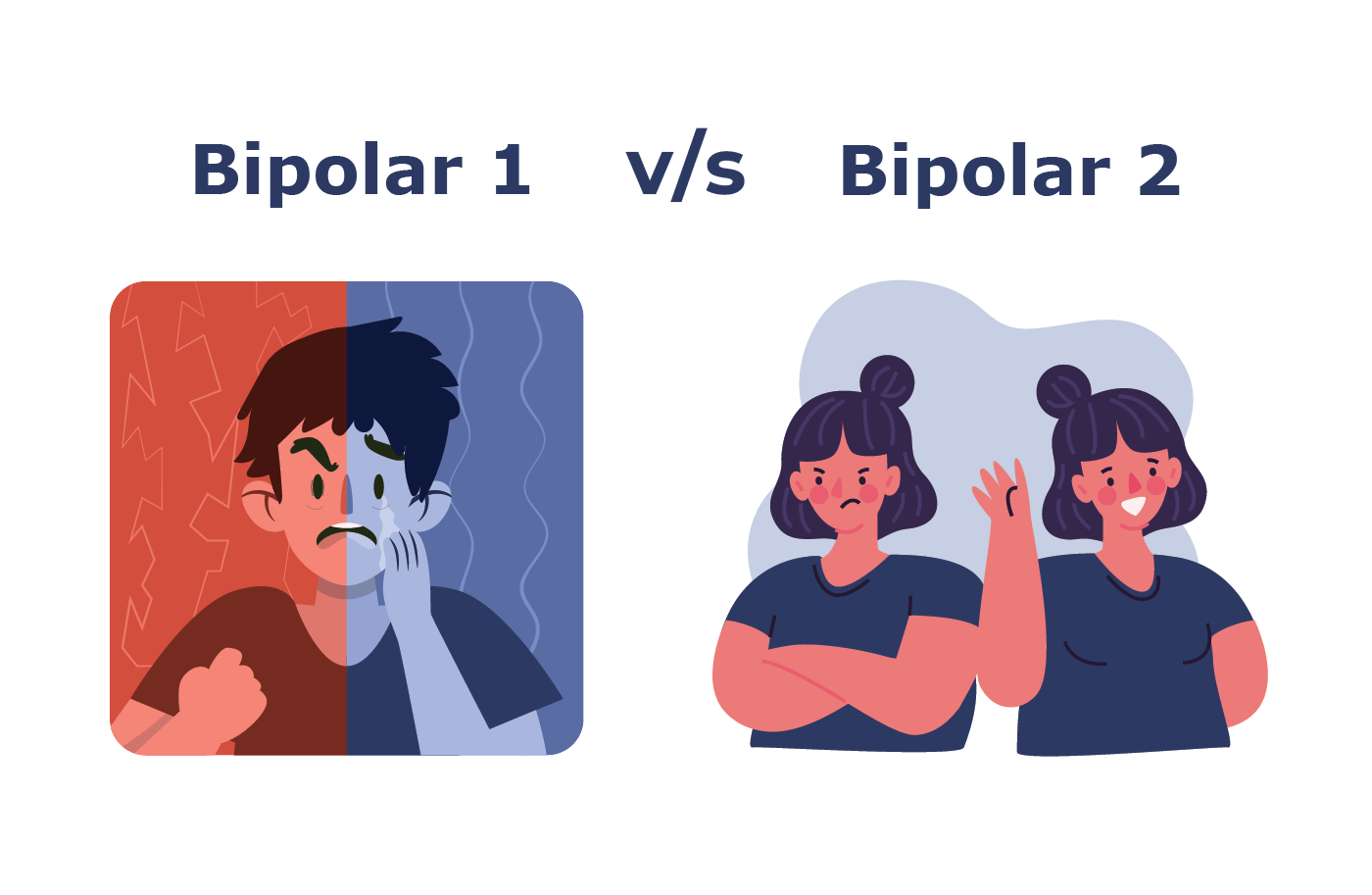 The Difference Between Bipolar 1 and Bipolar 2 | Montare